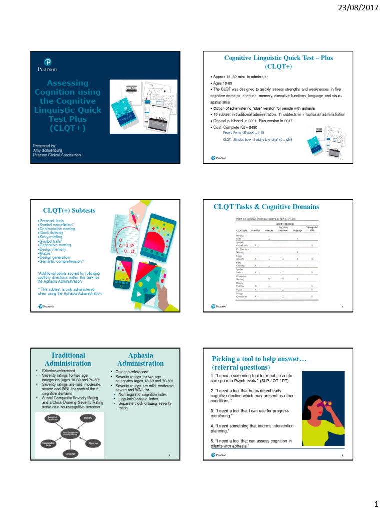 CLQT内容介绍 | PDF | Aphasia | Memory
