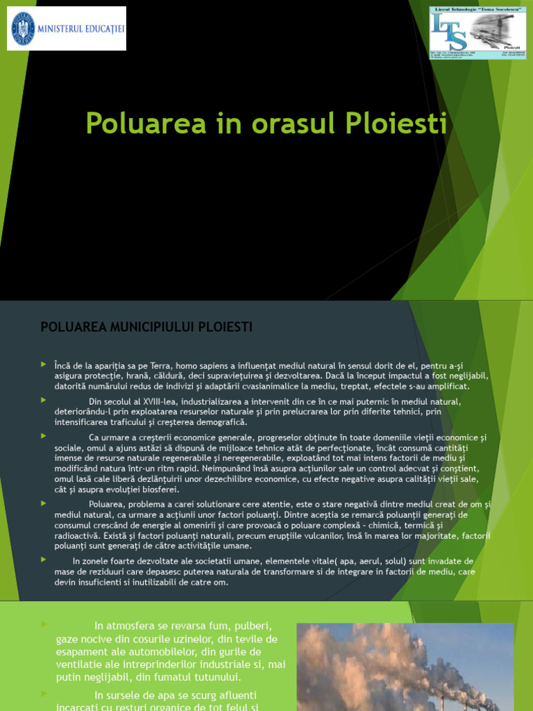 Poluarea in Orasul Ploiesti | PDF