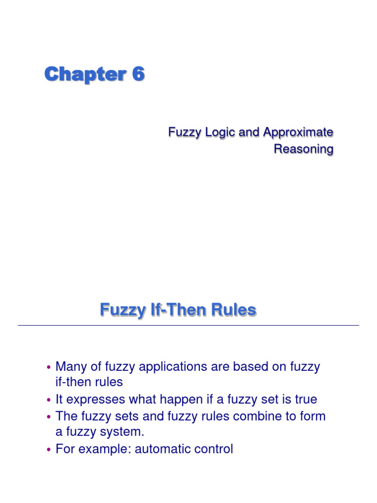 5주차 Chapter 6 | PDF | Fuzzy Logic | Logic