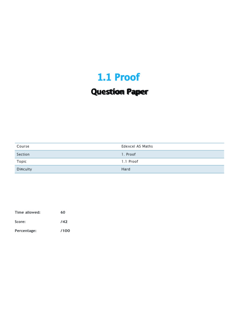 Answers 2 Pure Math Year 12 To 13 Edexcel 1. Proofs Liane Regnard PDF | PDF