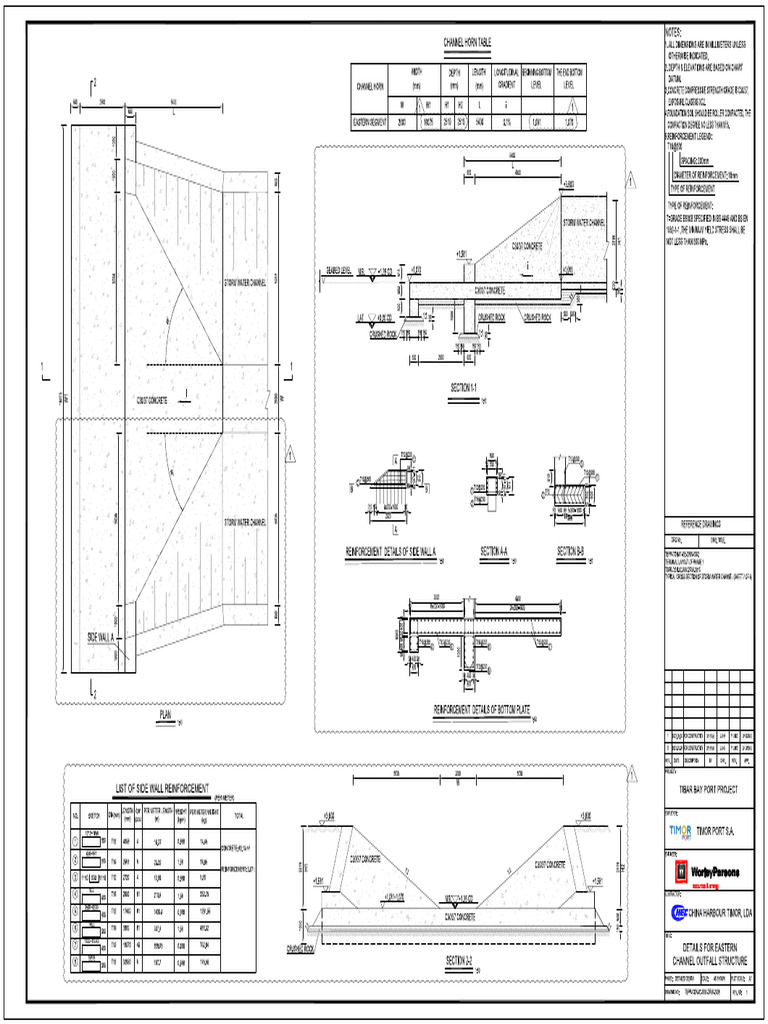 Tbpp-Con-02-Ww-Drw-2009-1 Details For Channel Outfall Structure | PDF