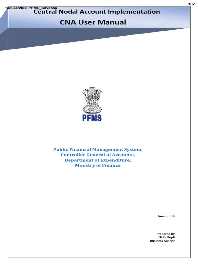 CNA User Manual for PFMS Implementation | PDF | Software | Computing
