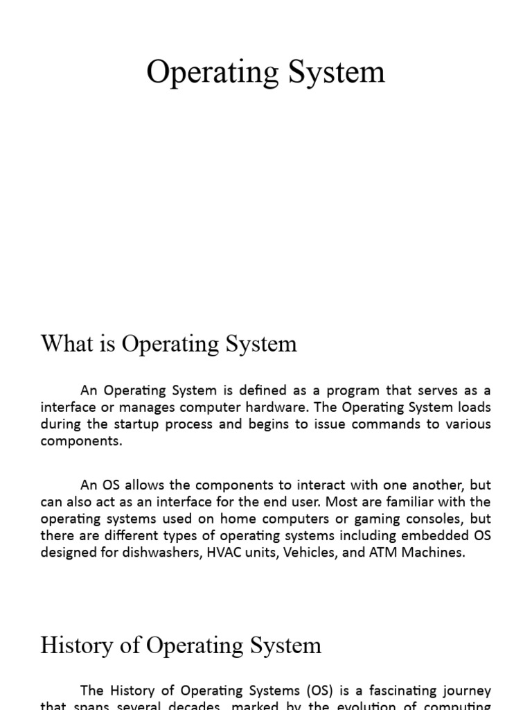 Operating System Pdf Operating System Computer Data Storage