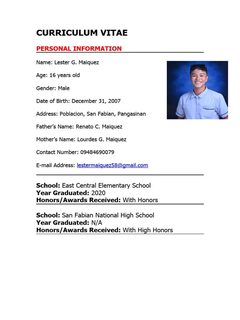 Curriculum Vitae | PDF