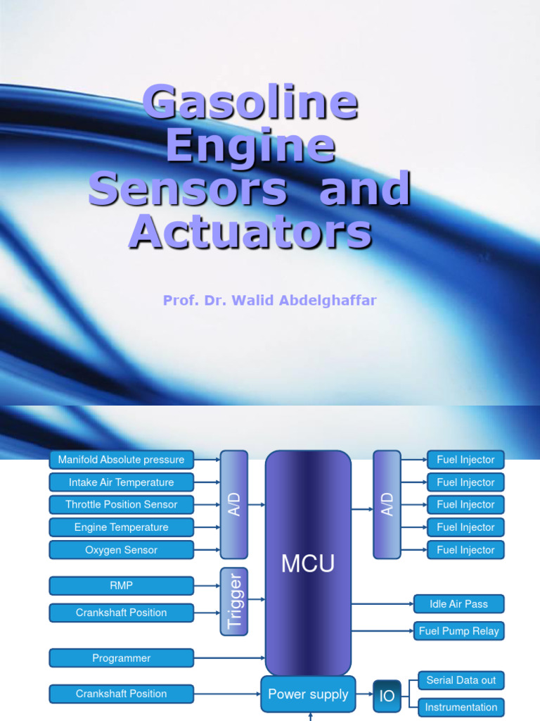 Gasoline Engine Sensors & Actuators | PDF | Throttle | Engines
