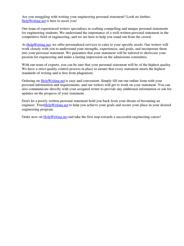 Engineering Personal Statements | PDF | Mathematics | Engineering