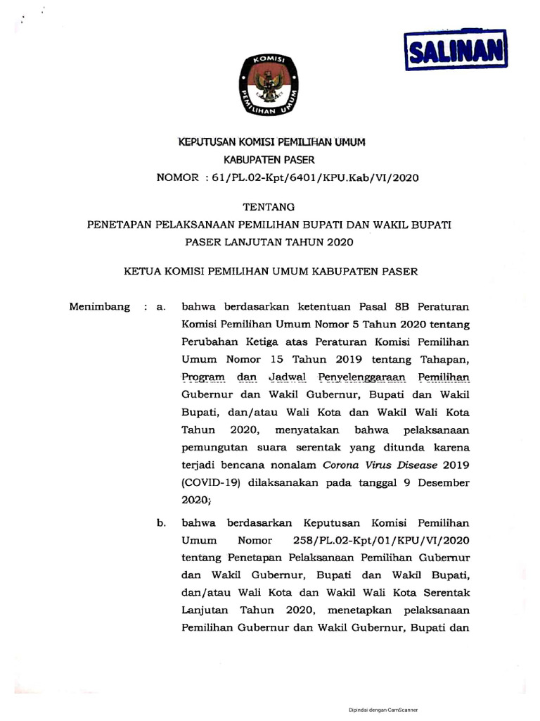 KPT 61 THN 2020 | PDF