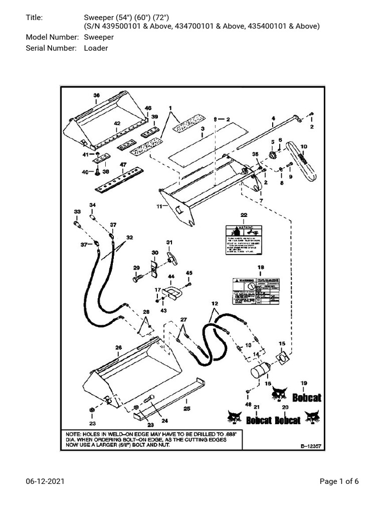 Sweeper (54 - ) (60 - ) (72 - ) - (S - N 439500101 & Above, 434700101 ...