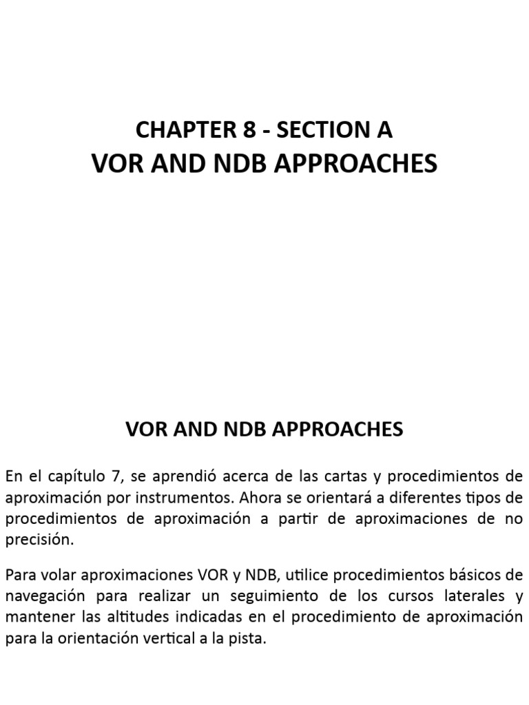 11-Vor and NDB Approaches - Chapter 8 - Section A | PDF | Aviación ...