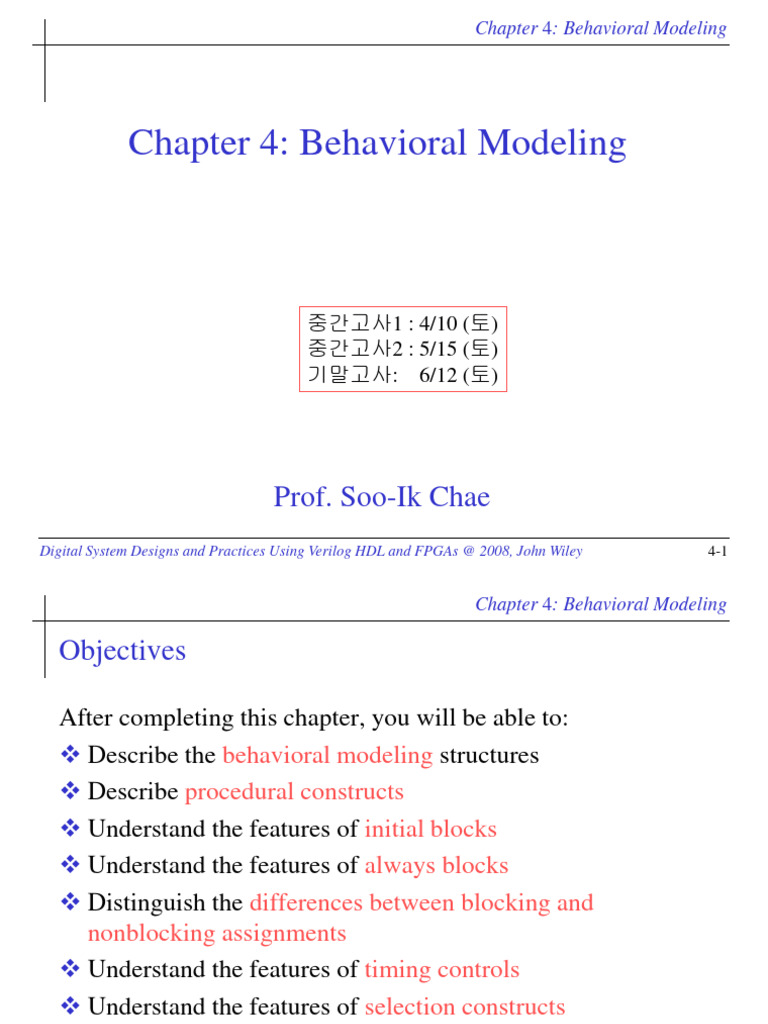 Behavioral Modeling | PDF | Hardware Description Language | Field Programmable Gate Array