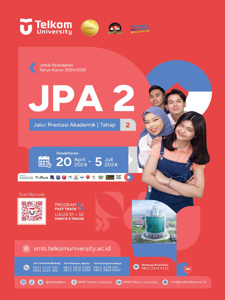 Brosur Jalur JPA 2 Tahap 2 Telkom University 2024 | PDF