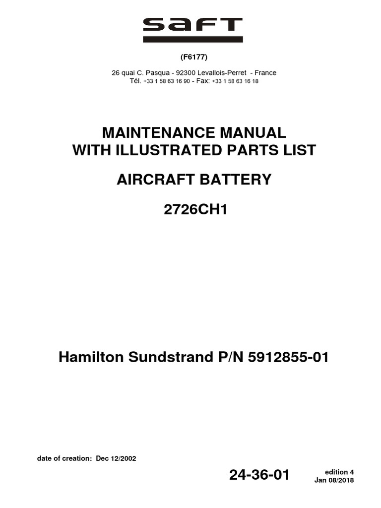 CMM 24-36-01 R04 PN 2726CH1 | PDF | Pascal (Unit)