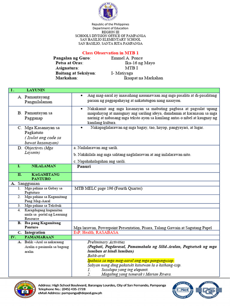 COT MTB 4thquarter | PDF