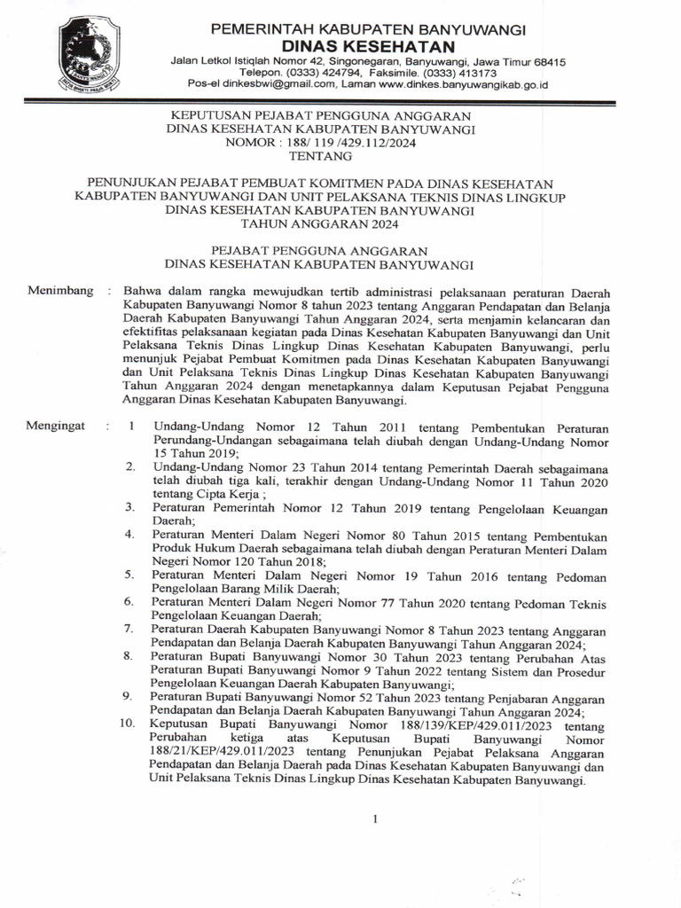 Sk Ppkom Dinkes | PDF