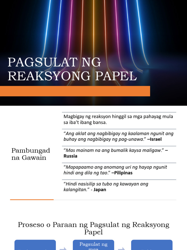 Pagsulat NG Reaksyong Papel PDF | PDF
