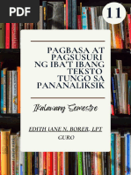 Reaksyong Papel.1 Pagbasa at Pagsusuri ng Iba't Ibang Teksto | PDF