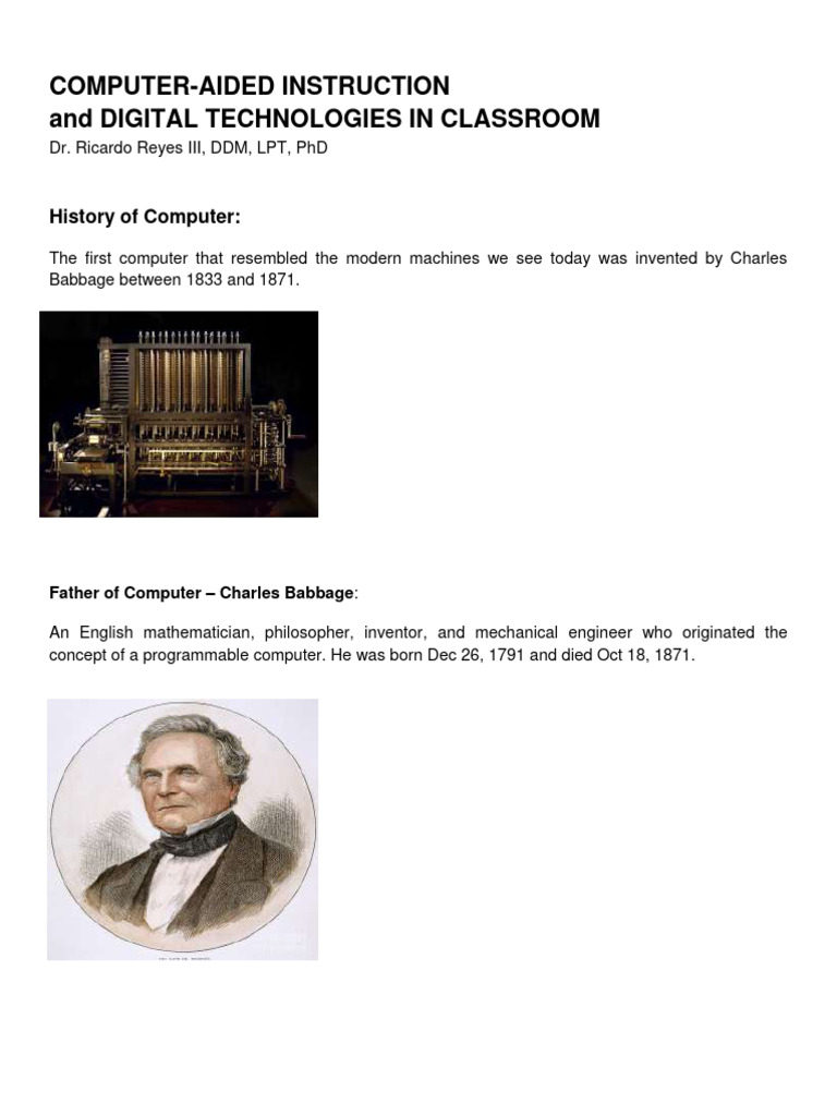 Computer Aided Instruction Digital Technologies in Classroom | PDF ...