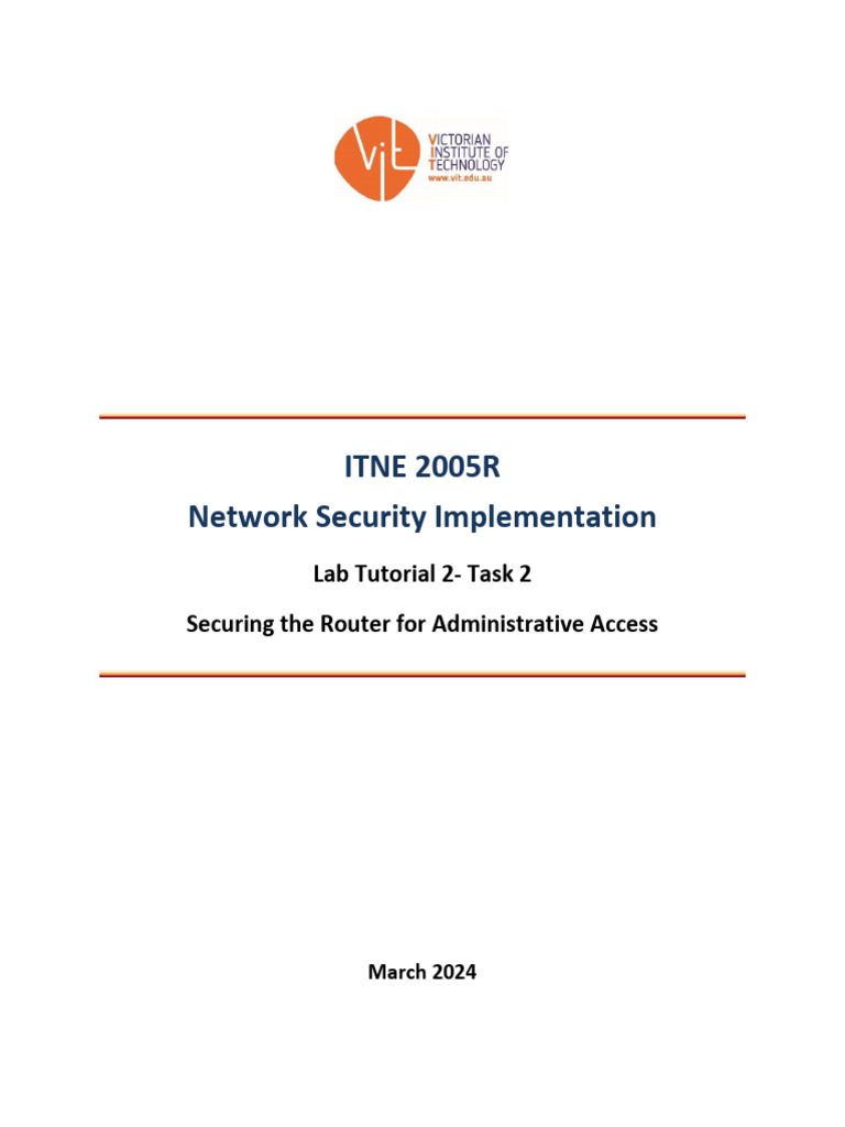 ITNE2005R Lab Tutorial 2 Administrative Access - Task 2 | PDF | Secure ...