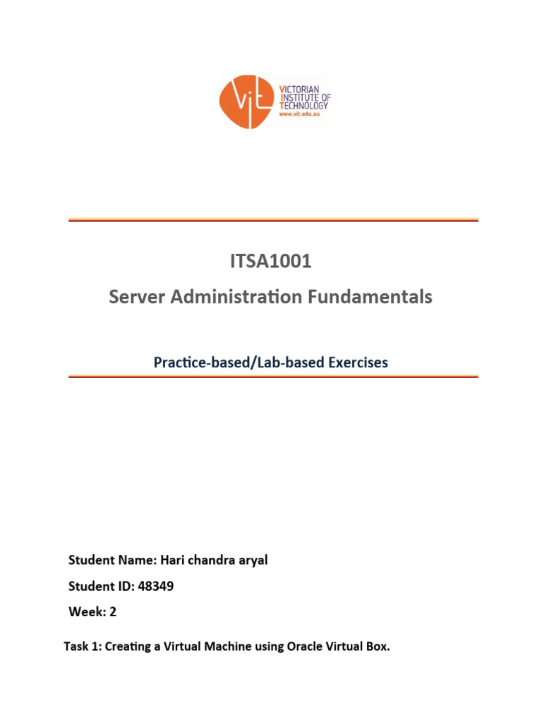 Practice-basedLab-based Exercises - Template - ITSA1001 | PDF | Information Technology ...