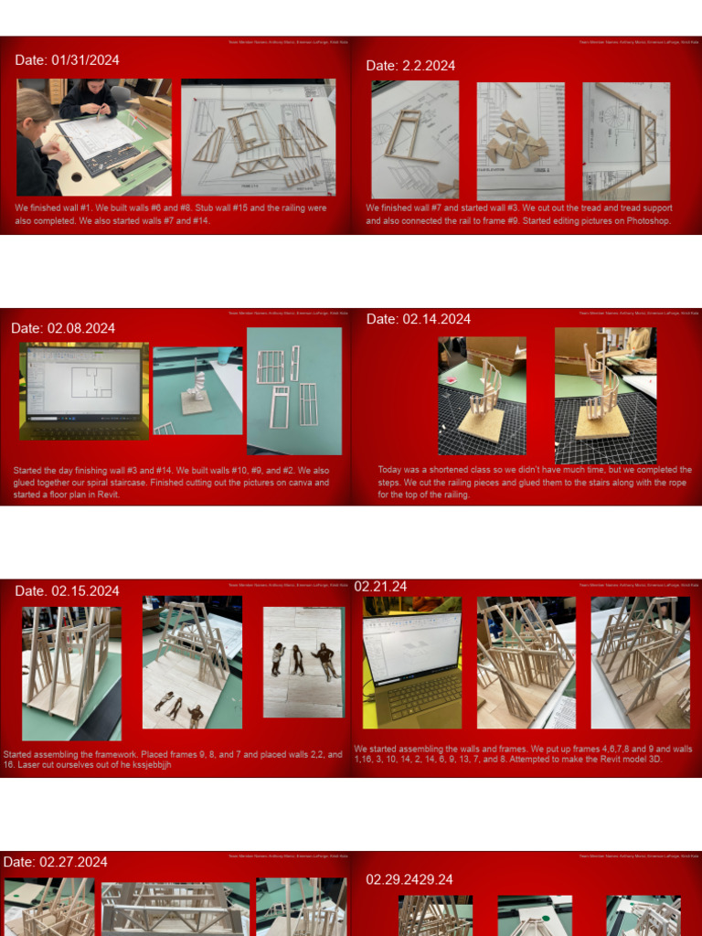 Balsa Wood Model Build - Team e | PDF | Stairs | Architectural Elements