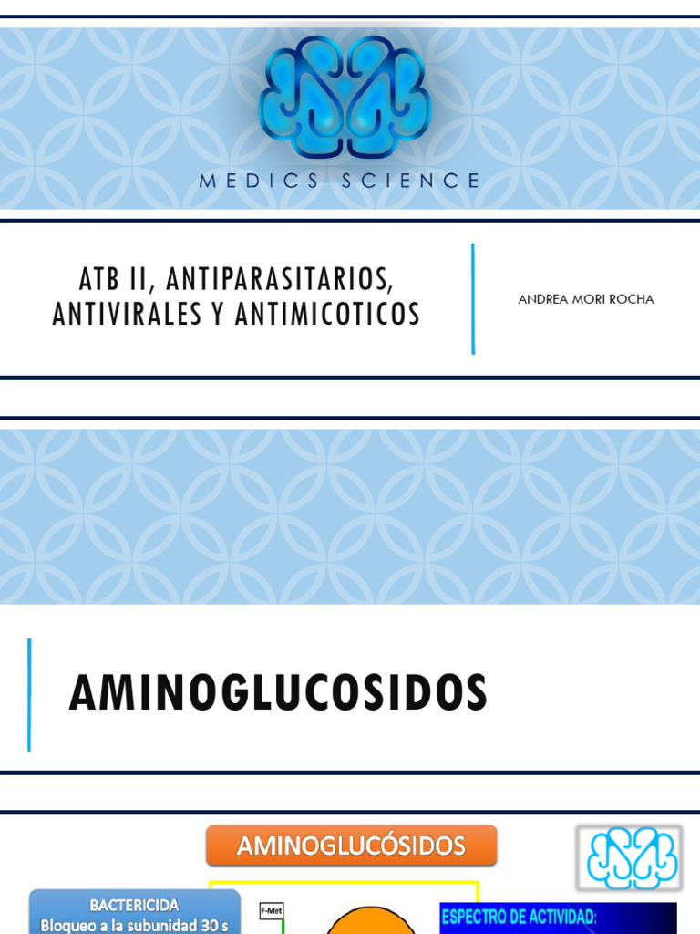 23 - Aminoglucosidos, Antiparasitarios, Antivirales, Antimicoticos | PDF | Drogas | Farmacología