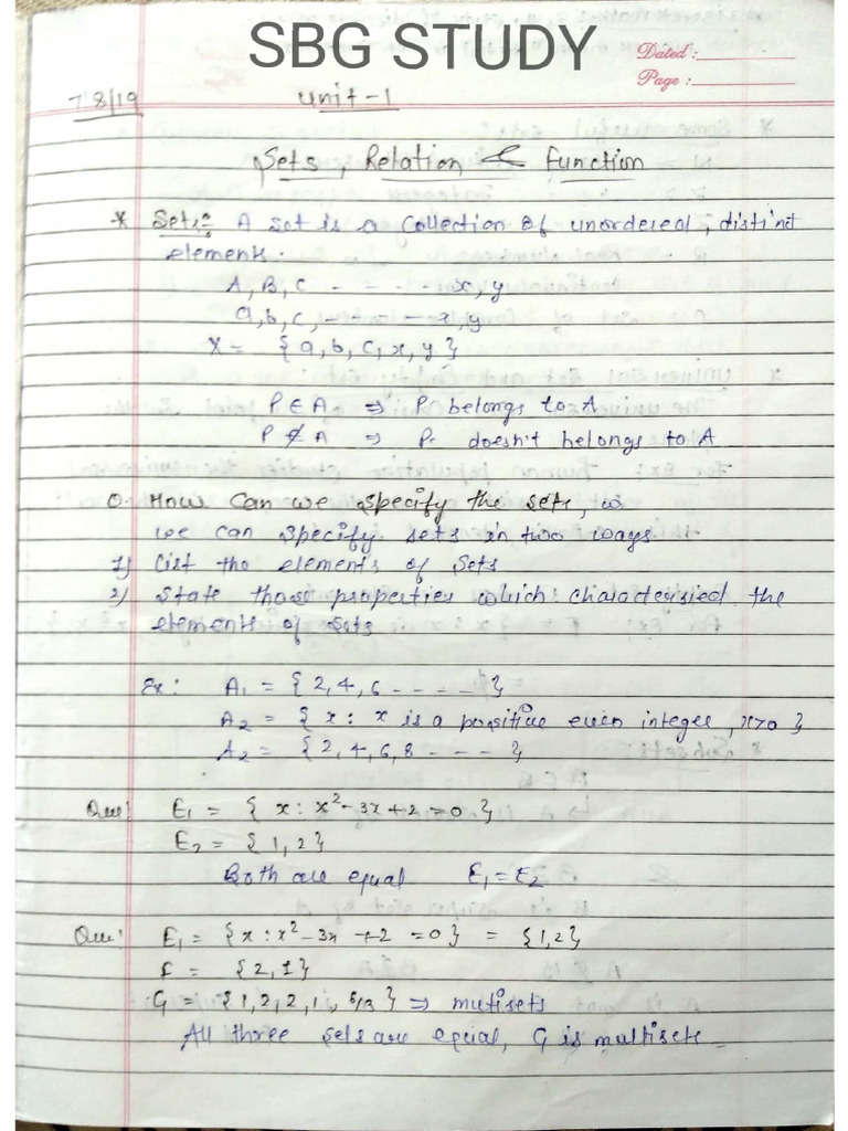 Discretemaths Sets Relation Function | PDF
