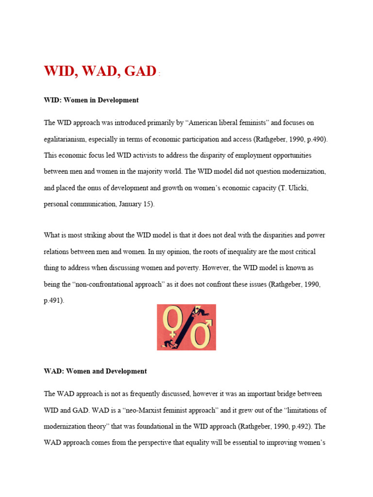 Wid, Wad, Gad - Unit4 | PDF | Gender | Gender Studies
