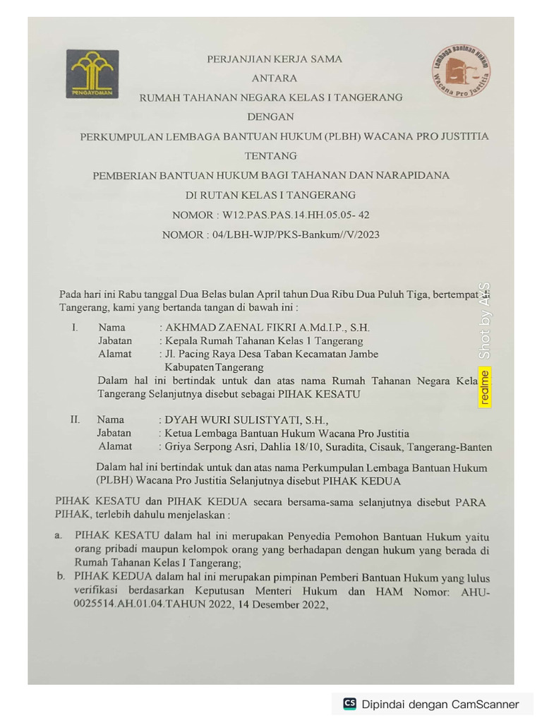 MoU LBH Wacana | PDF