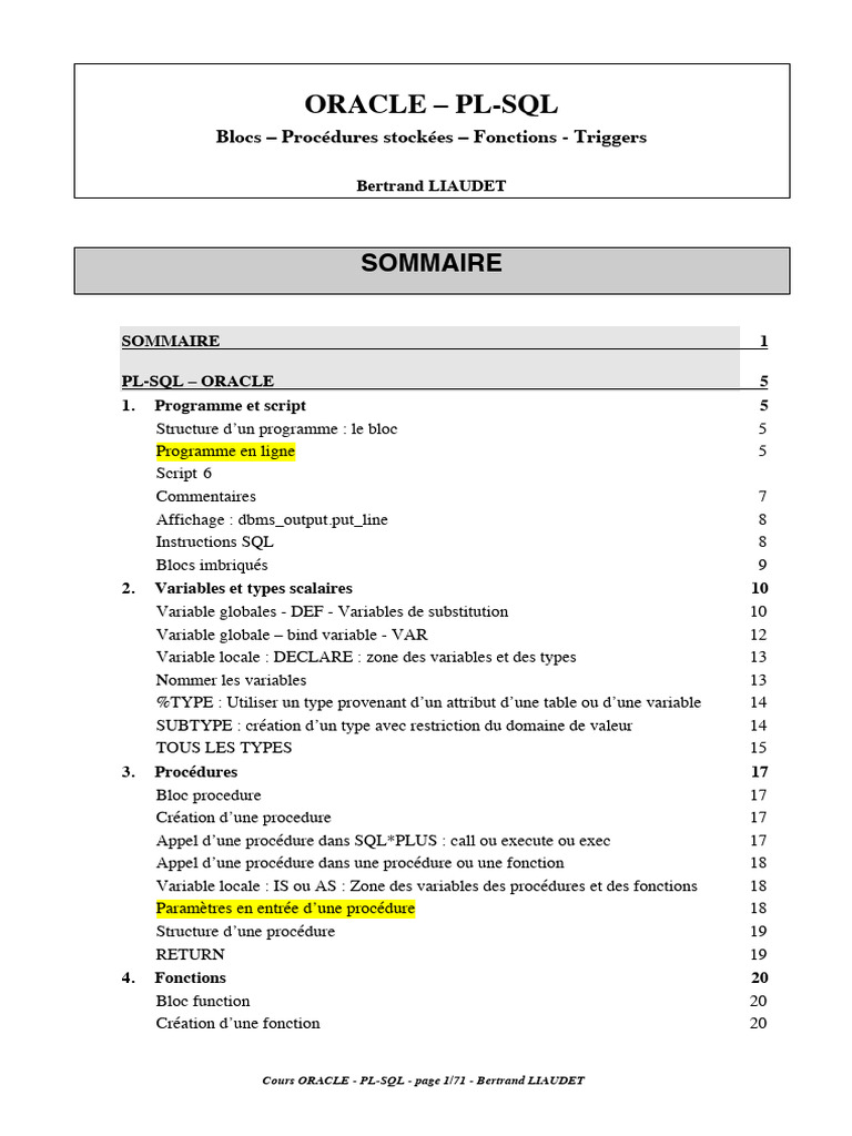 Oracle-Pl SQL Oracle | PDF | PL/SQL | Structure de contrôle