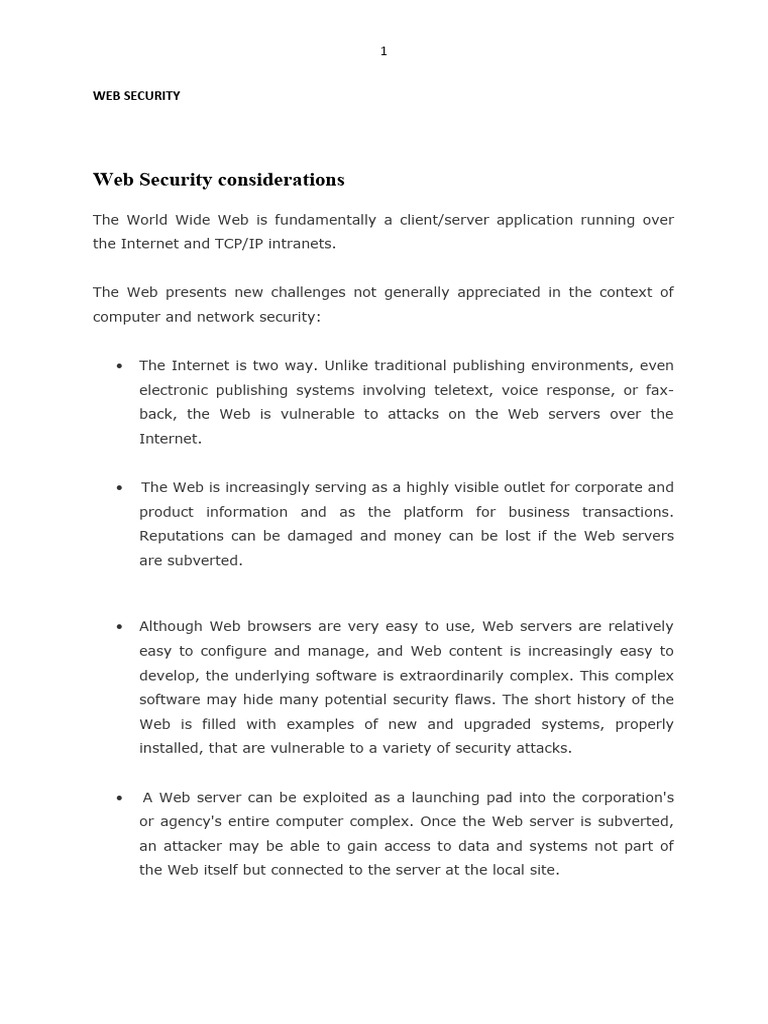 Web Security | PDF | World Wide Web | Internet & Web