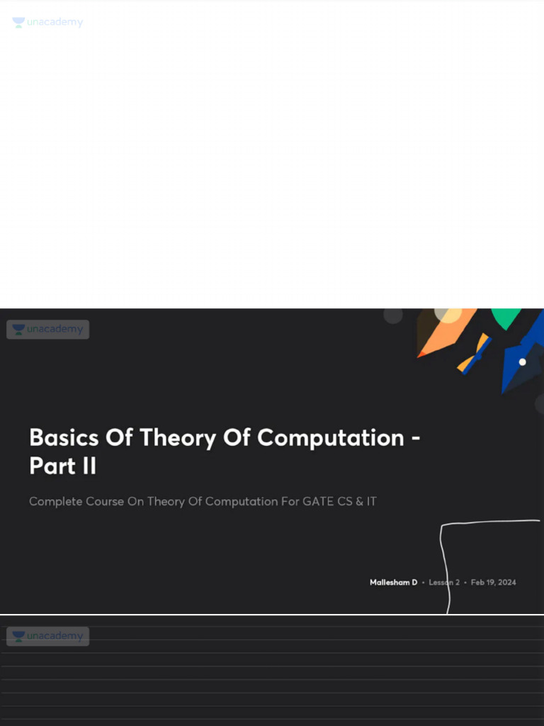 Basics of Theory of Computation Part II With Anno | PDF