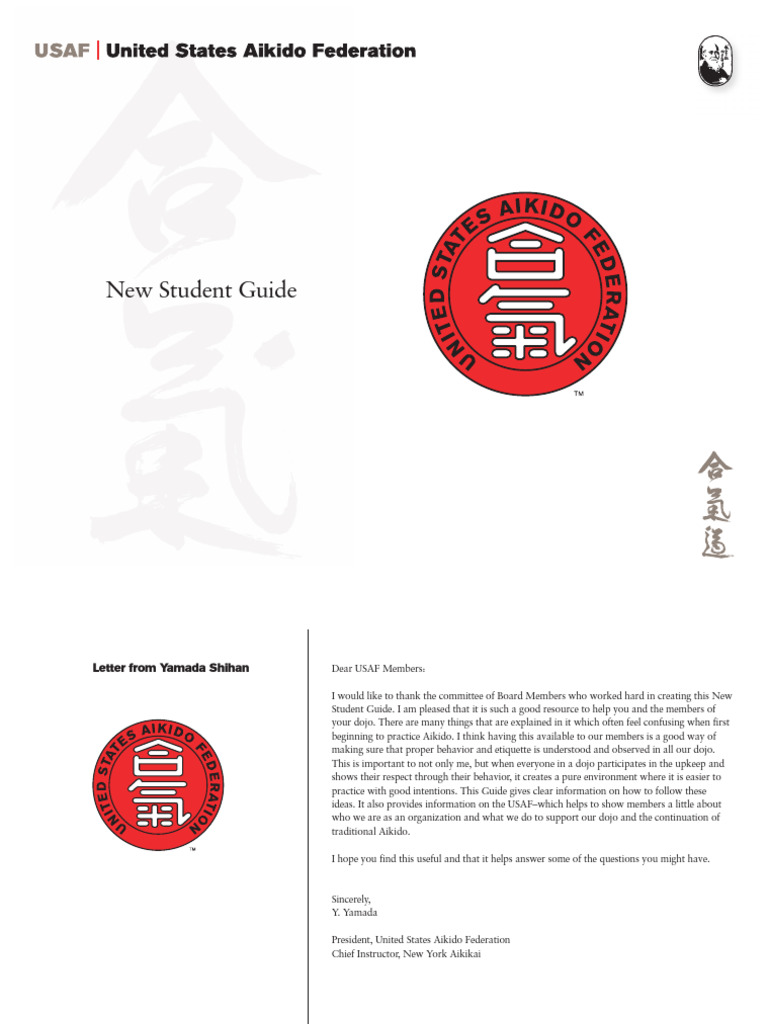 USAFNew Student Guide | PDF | Aikido | Gendai Budo