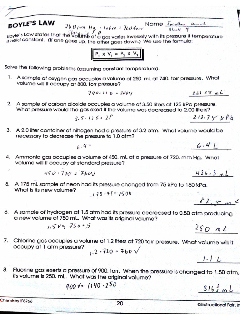Unit 5 - Gas Laws | PDF