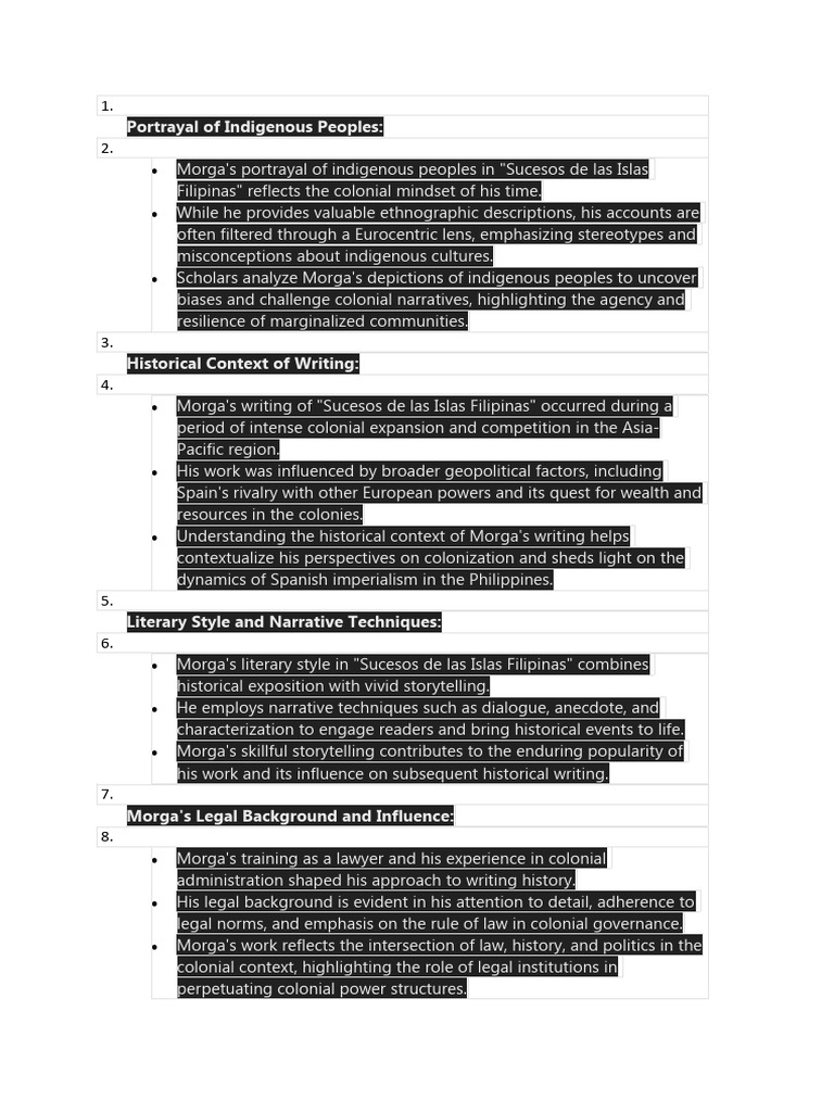 Analyzing Morga's Colonial Lens | PDF | Narrative | Indigenous Peoples