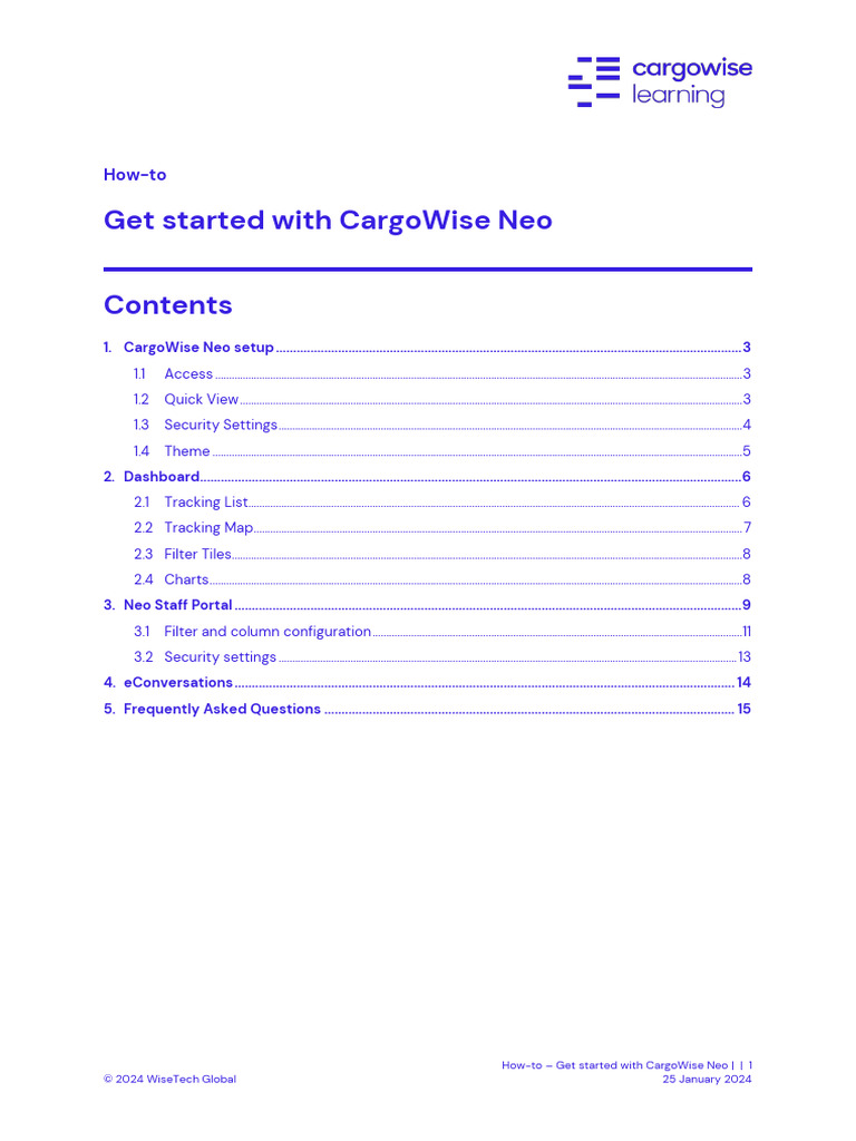 How-To Get Started With CargoWise Neo | Download Free PDF | World Wide Web | Internet & Web