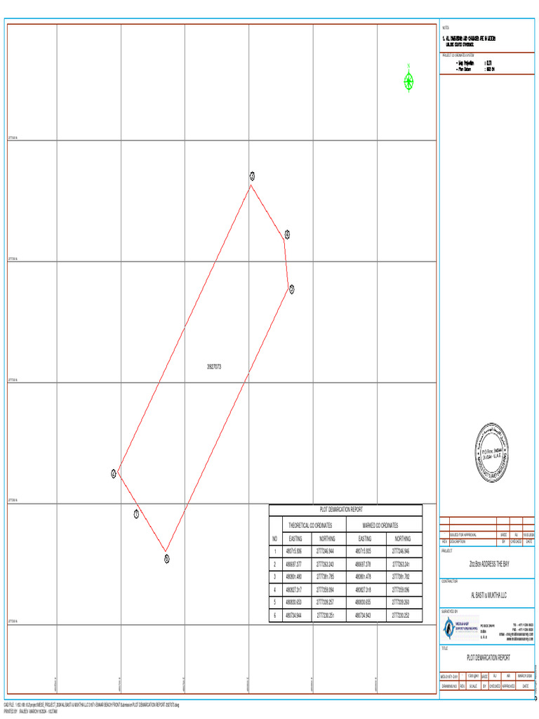 Plot Demarcation Report 3927073 Pdf