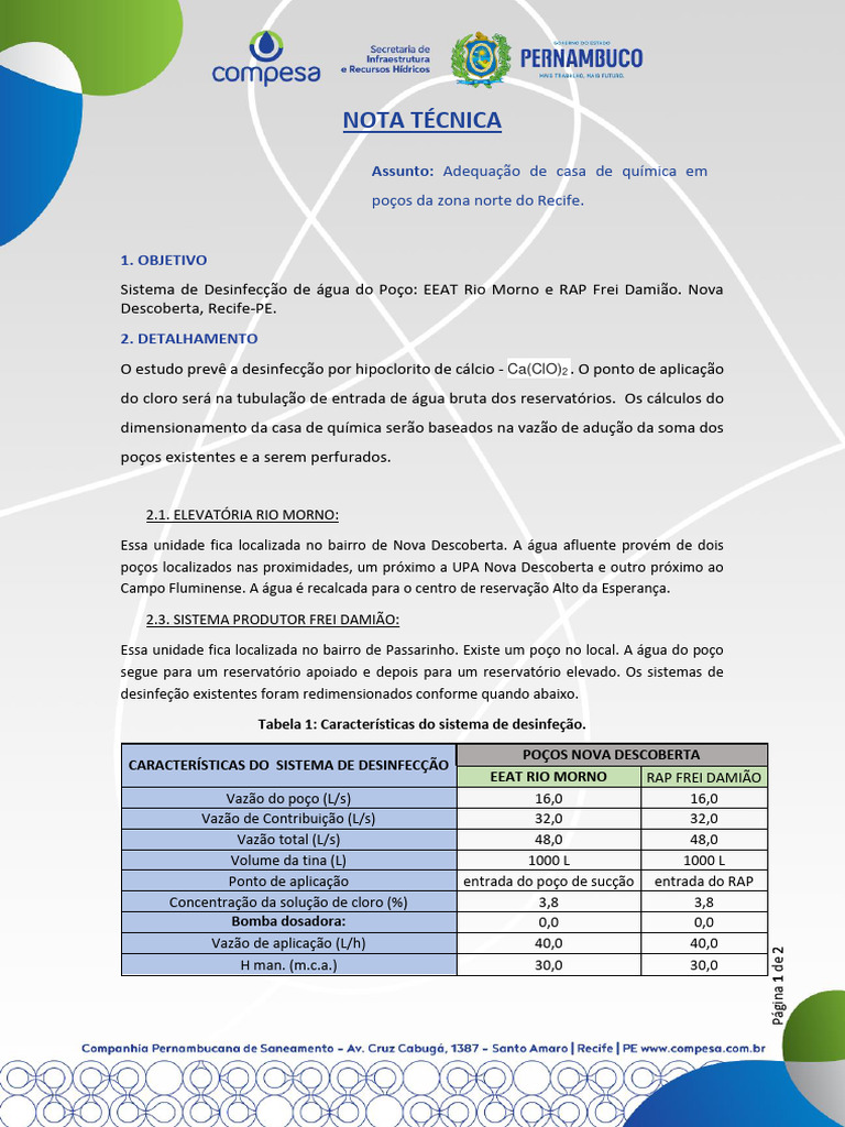 Modelo_NOTA_TECNICA_RAP_FREI_DAMIAO | PDF | Química | Ciências Físicas