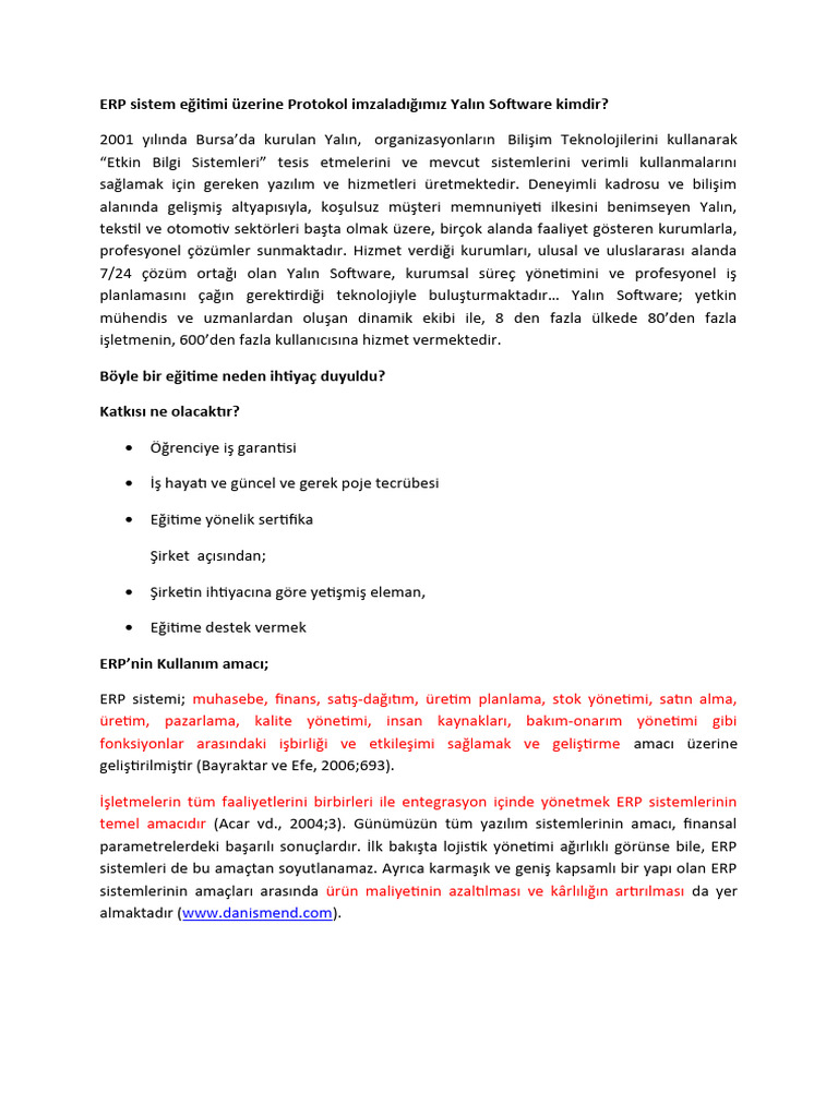 ERP-Notlar-27 10 20 - 1 | PDF