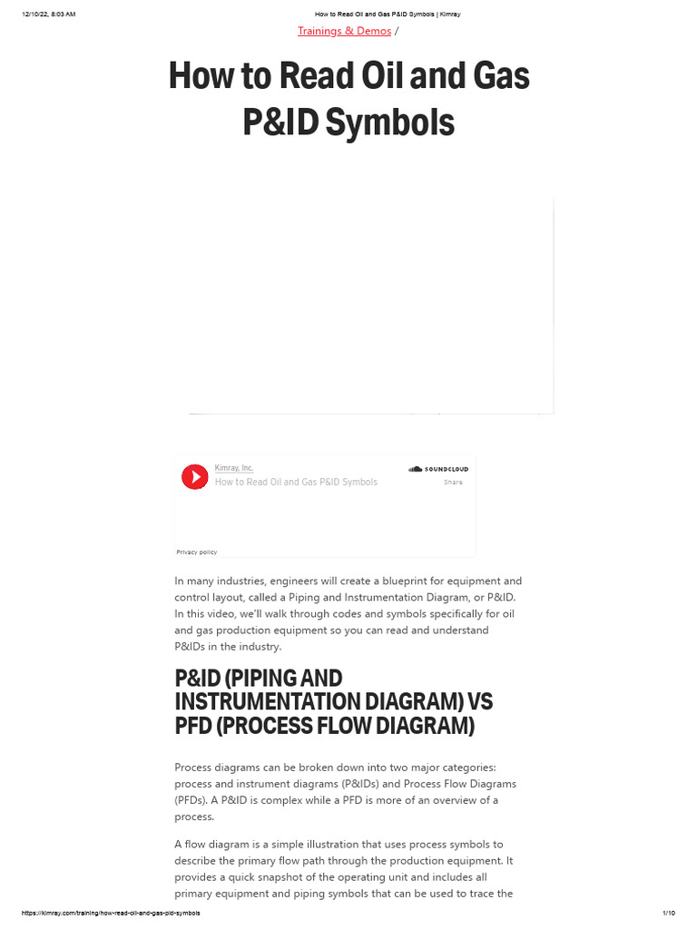 Understanding Oil & Gas P&ID Symbols | PDF | Pump | Instrumentation