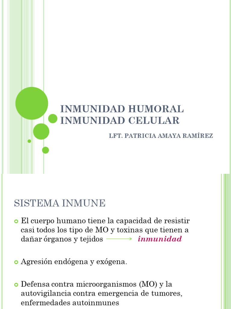 Inmunidad Humoral y Celular.. | PDF | Sistema inmune | Linfocitos