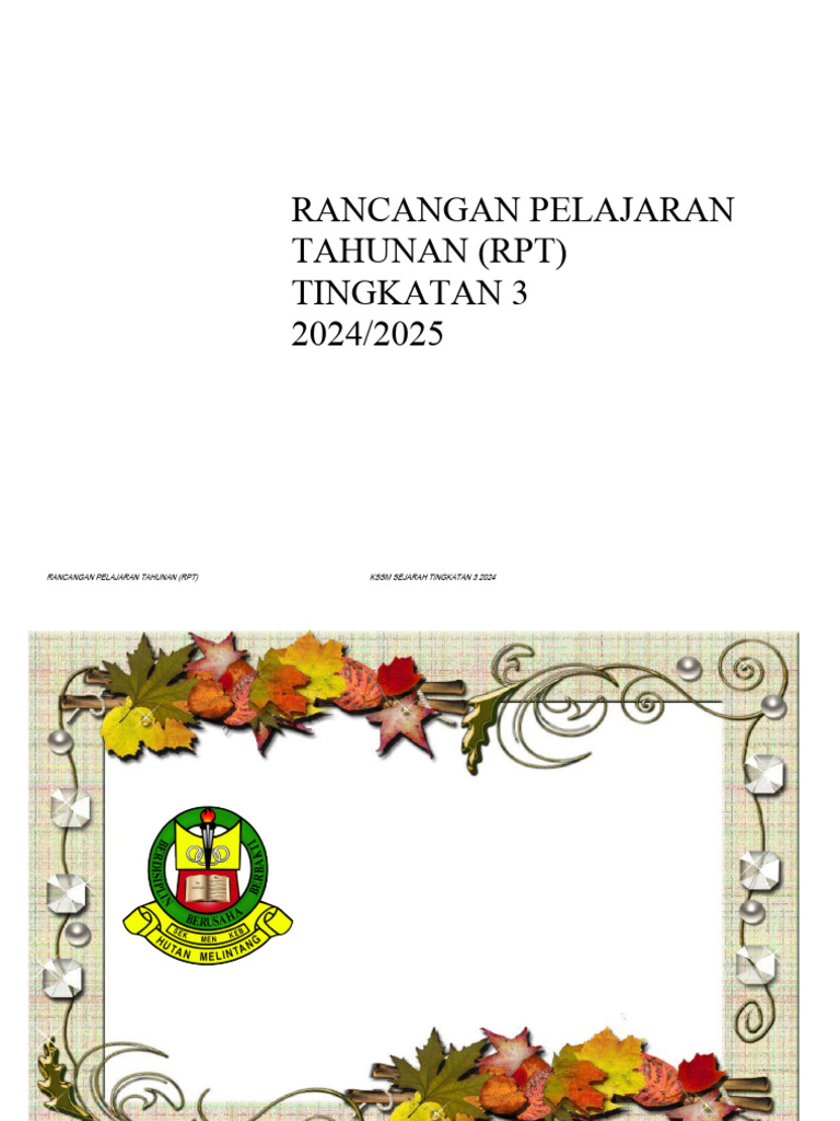 2024 T3 RPT Sej | PDF