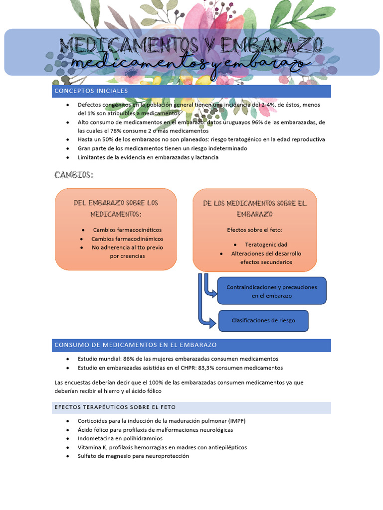 Medicamentos y Embarazo | PDF | El embarazo | Medicamentos con receta