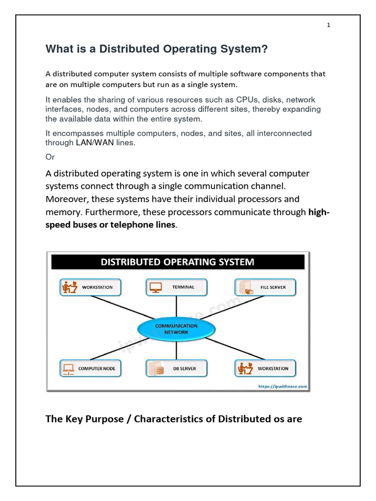 Distributed Operating System | PDF | Cloud Computing | Client–Server Model