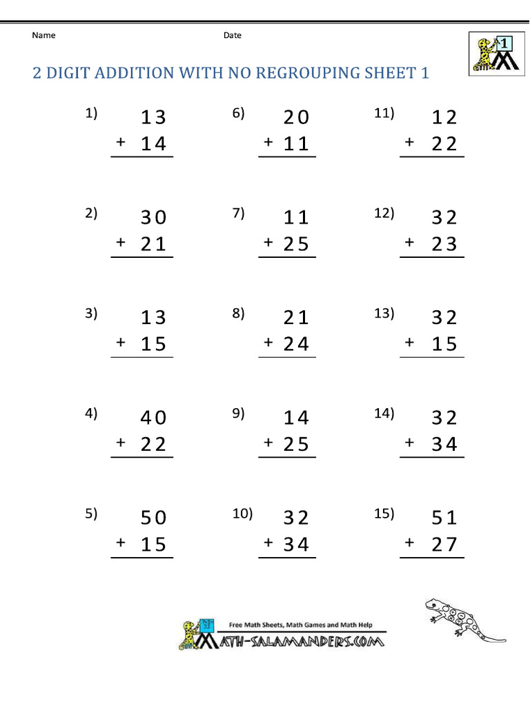 2-digit-addition-no-regrouping-1 | PDF