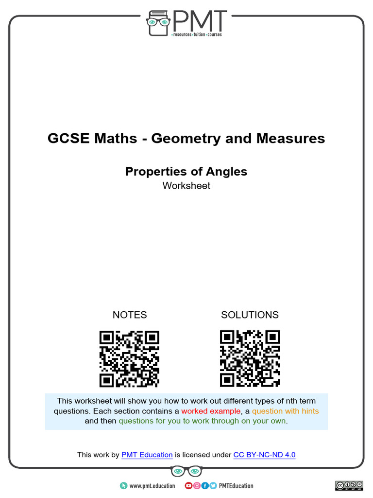 Gcse Geometry Angles Property Exercise | Download Free PDF | Triangle | Polygon