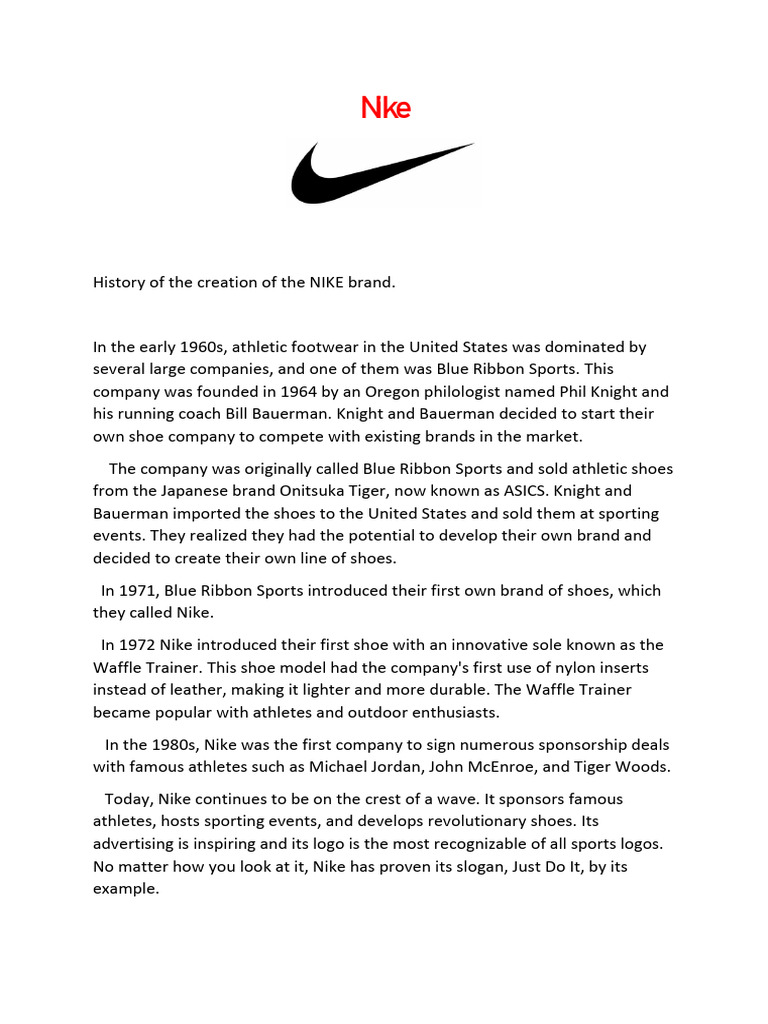 My Favourite Brand | Download Free PDF | Nike | Shoe