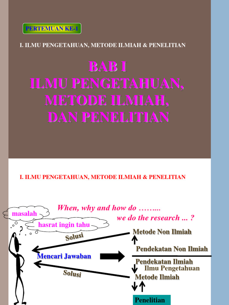 Ilmu Pengetahuan dan Metode Ilmiah | PDF