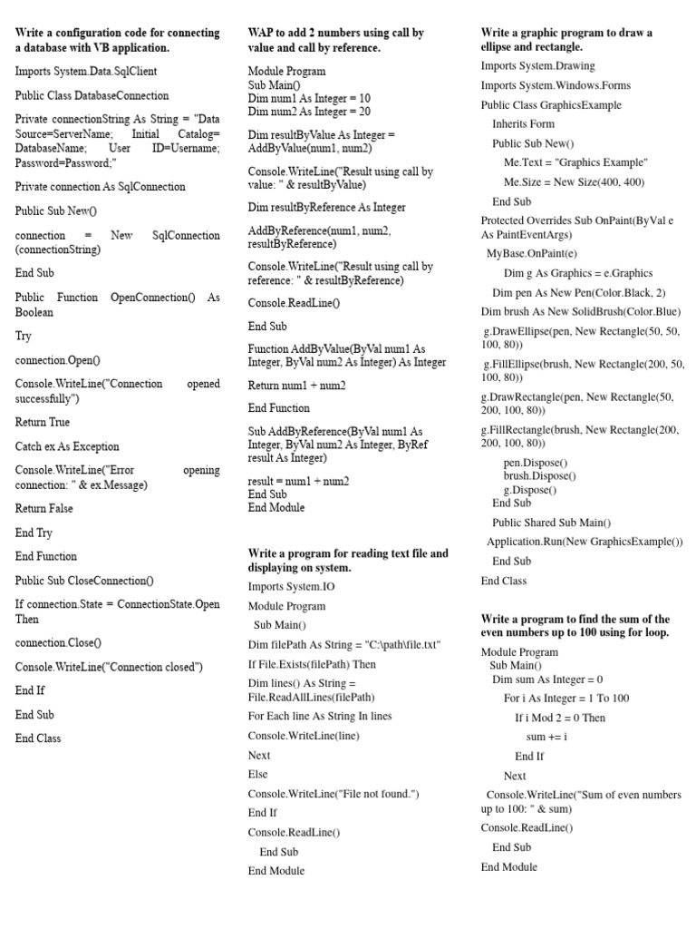 Visaula Programs | Download Free PDF | Command Line Interface | Computer Program