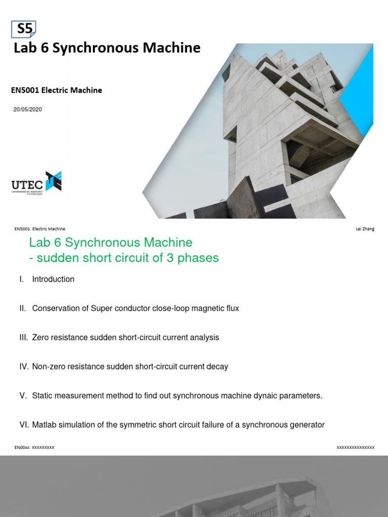 Lab 6 Sychronous Machine-V2 | PDF | Electromagnetic Induction | Inductor
