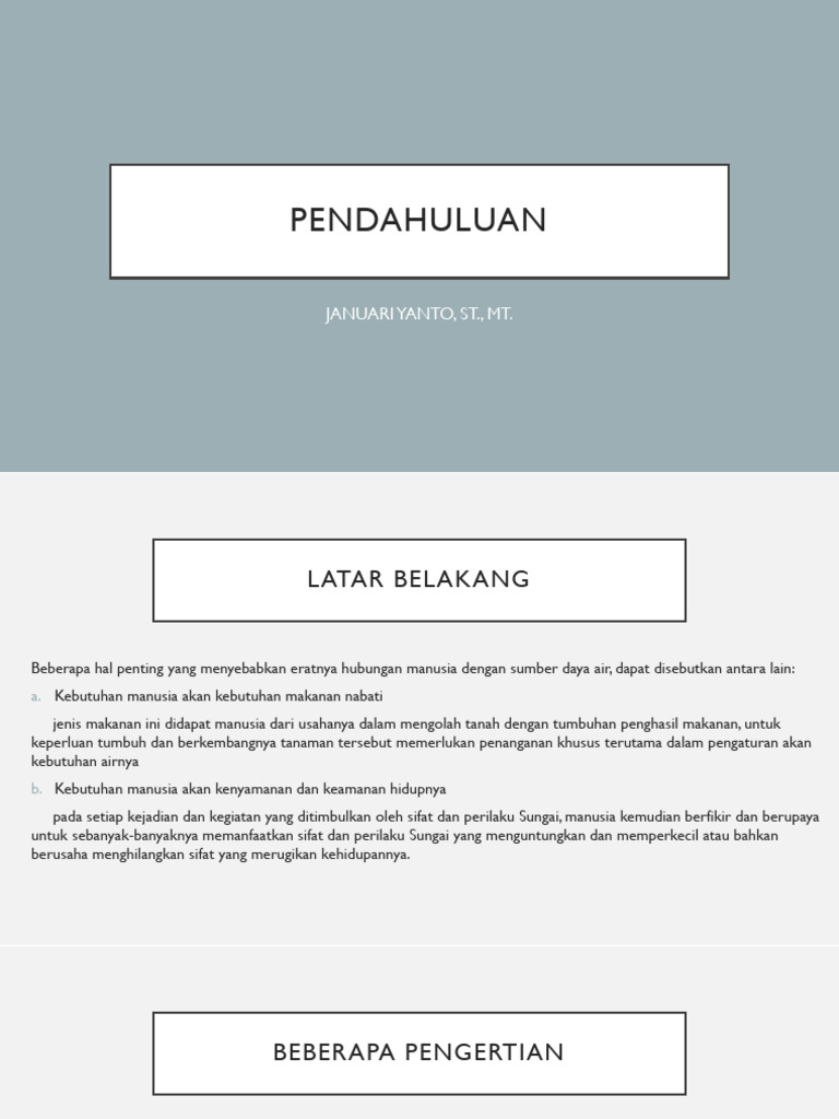 01 Pendahuluan Dan Teknik Irigasi | PDF